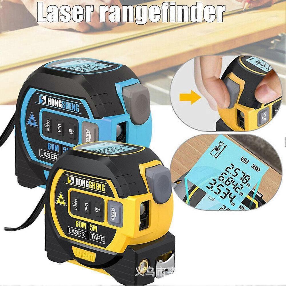 3In1 60M Laser Tape Measure Point Distance Rangefinder Tool Measuring ...
