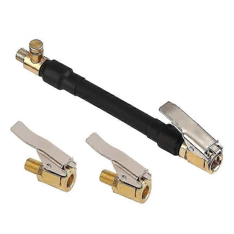 Valve Adapter Tire Valve Tools With 2 Brass Inflator Nozzle Inflator ...
