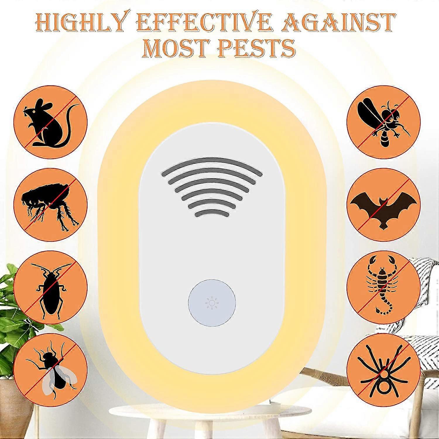 Pest Repellent, 4 Pack Insect Repeller With Led Night Light, Safe And ...