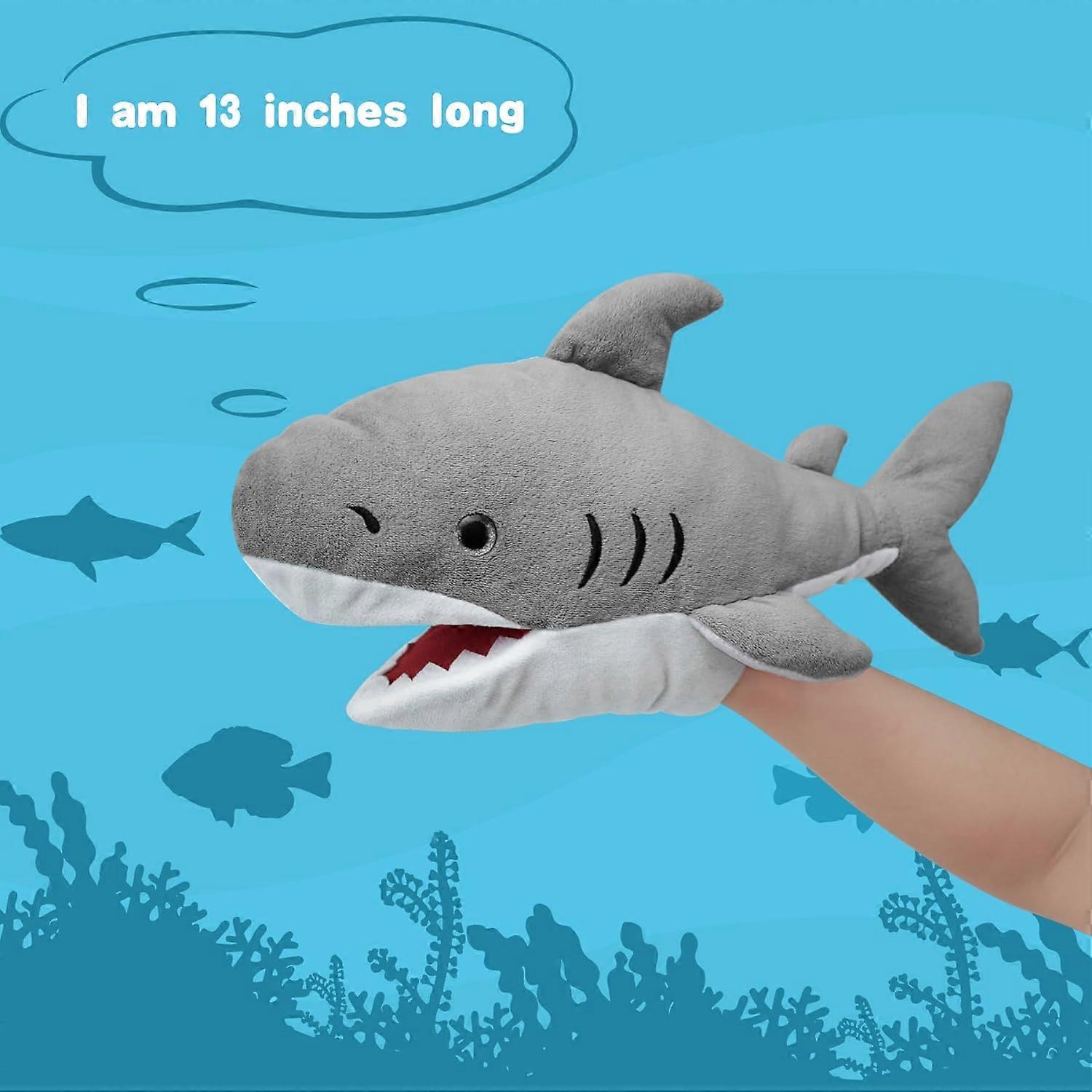 Shark hand puppet simulated plush puppet 13 inches, children's shark ...