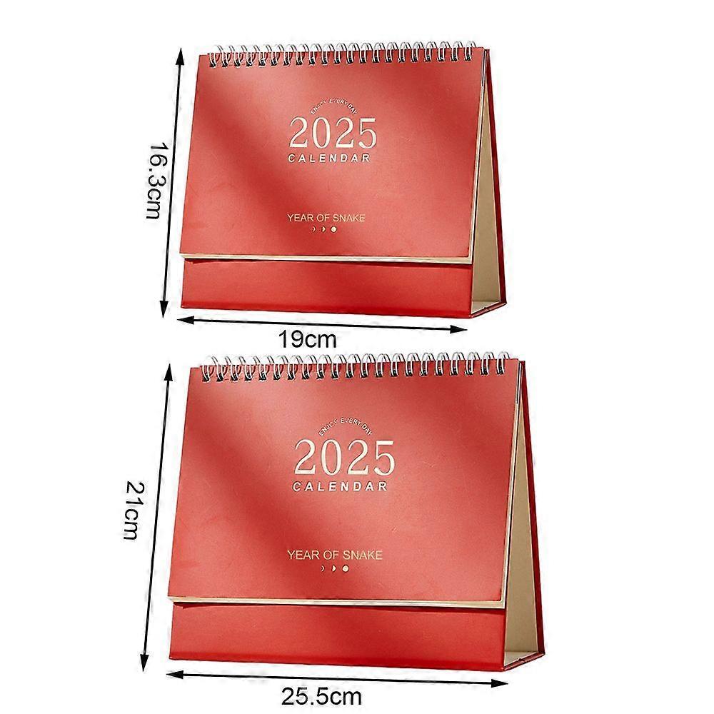 2025 Desk Calendar Monthly Planner Coil Binding Calendar Standing Flip ...