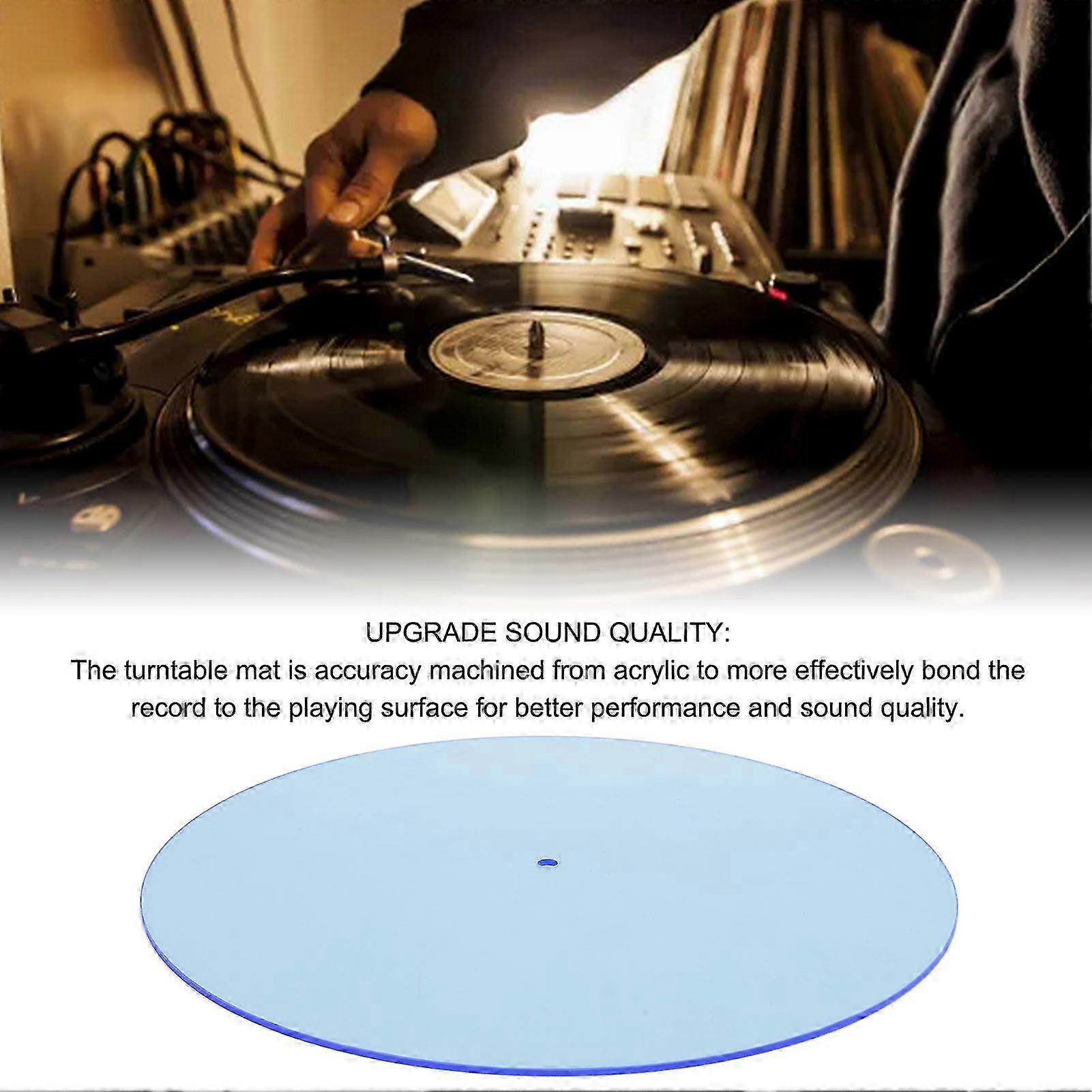 Turntable Mat Transparent Acrylic Reduce Static Dust Noise Record ...