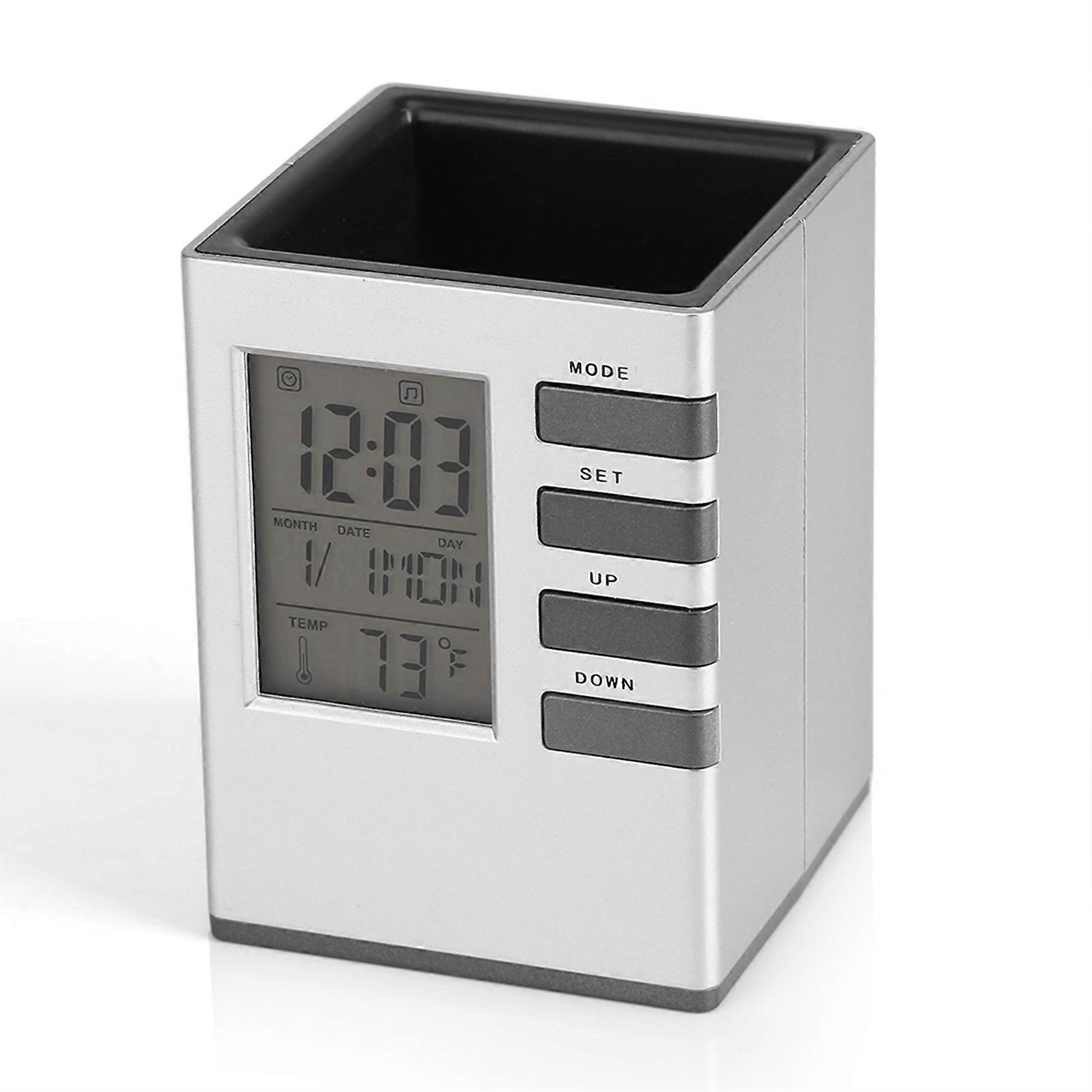 Multifunctional Led Desk Clock for Office Desk, A Desk Organizer with ...