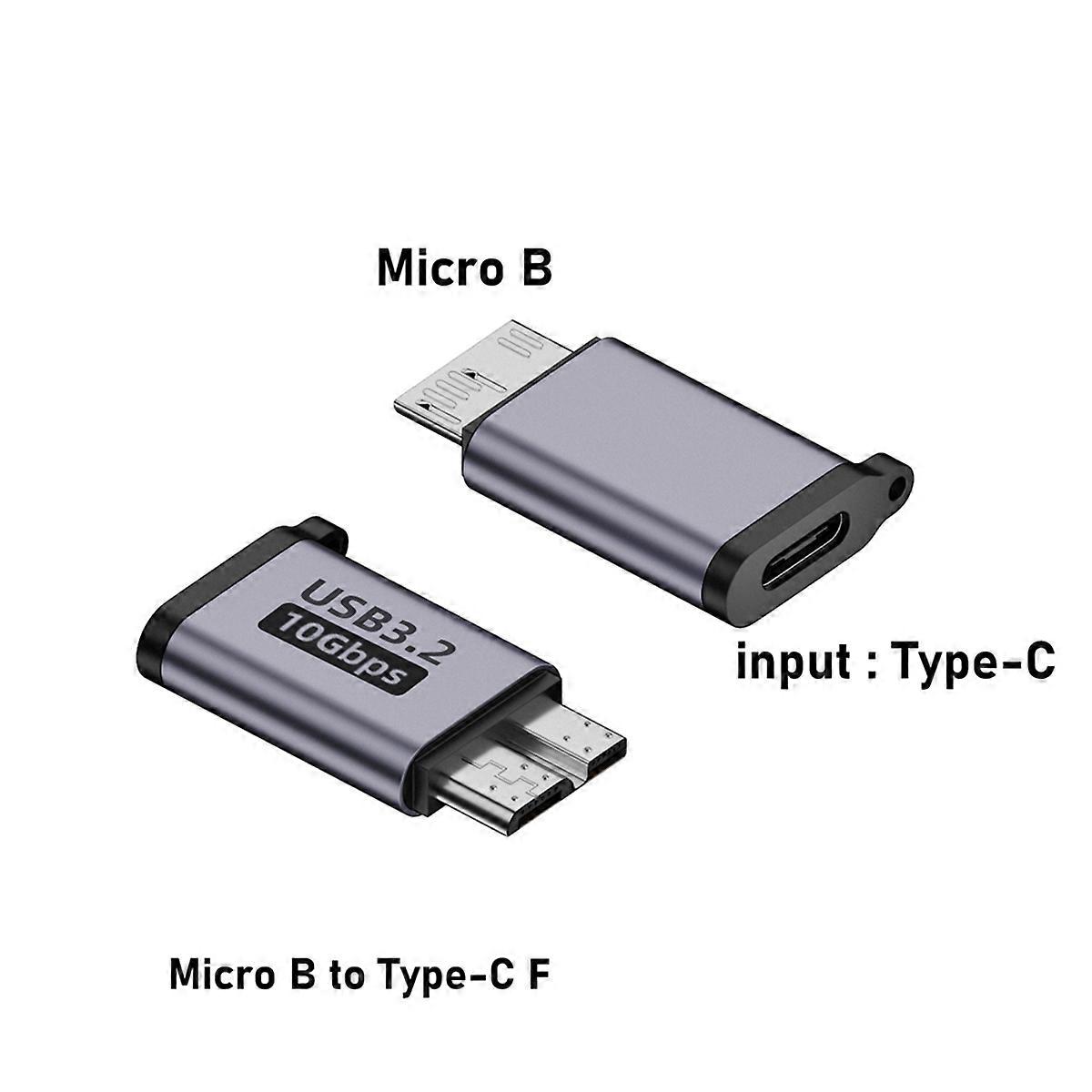 Micro-B Male to Type C Female Adapter Type-C USB3.0 Micro-B Connector ...