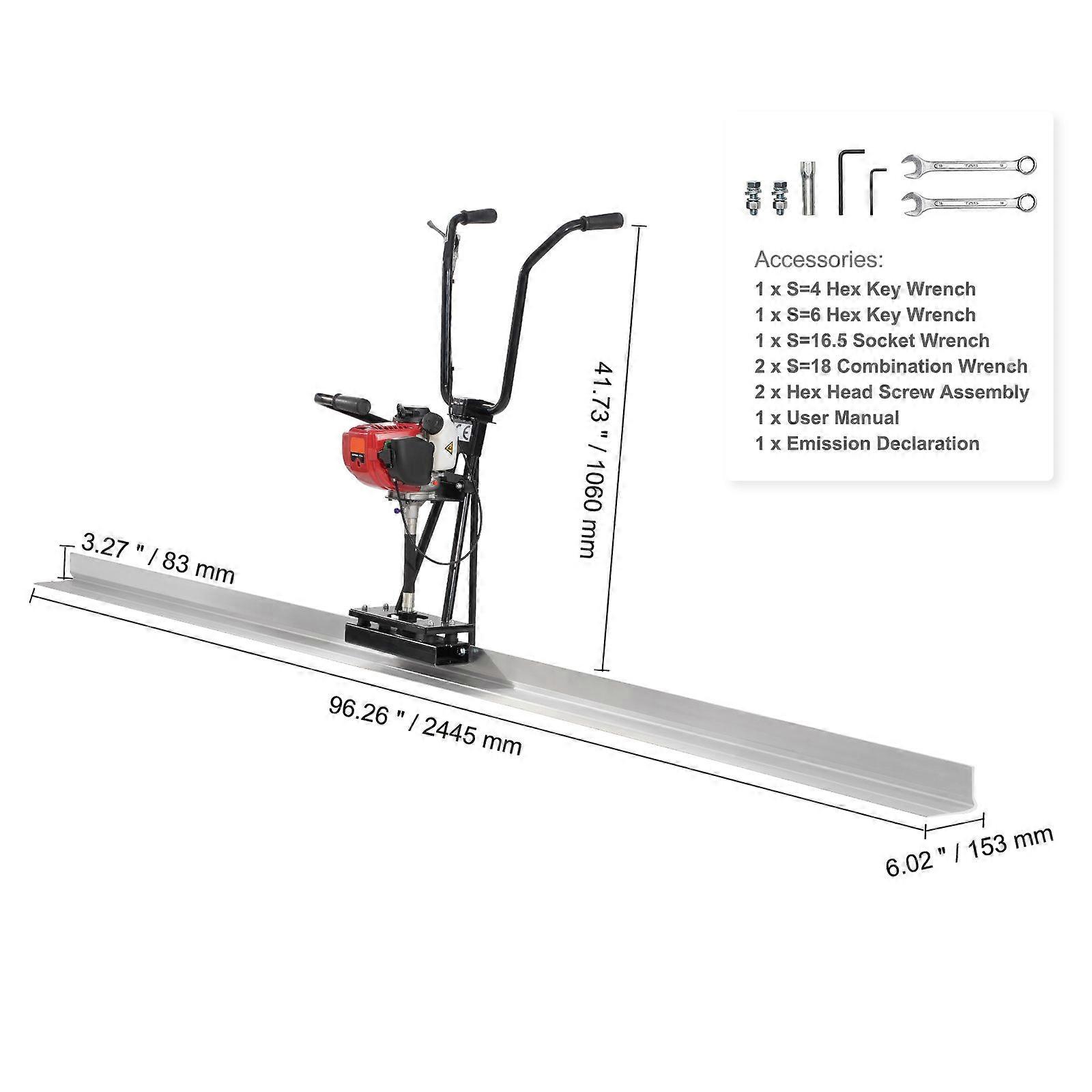 Gas Concrete Power Screed, 8ft Aluminium Board Straight Edge Bar Set ...