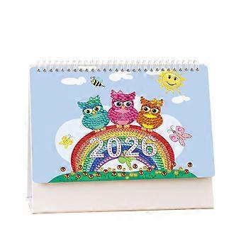 2026 Standing Desk Calendar DIY Diamond Art Painting Monthly Flip ...
