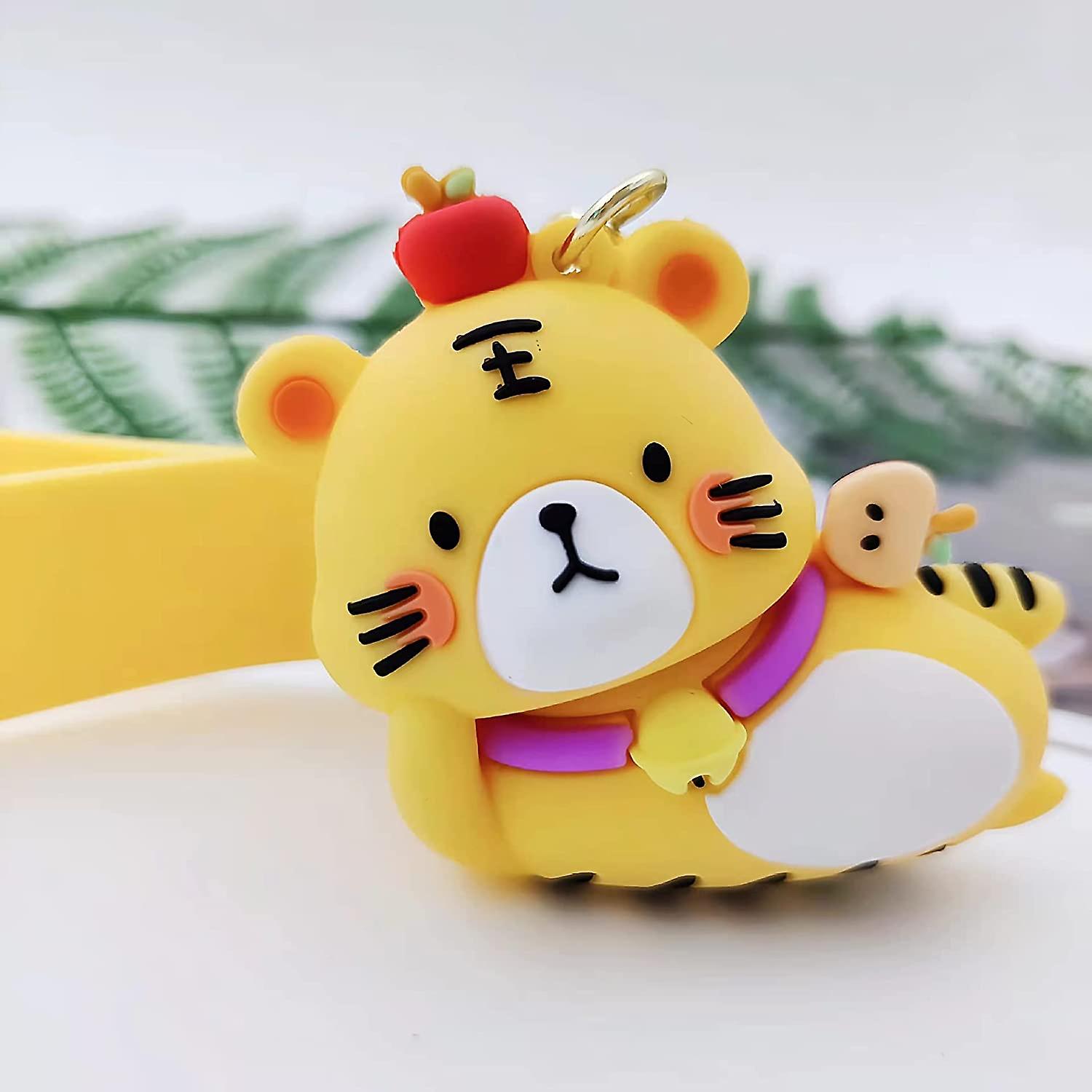 Boys Men Girls Women Creative Pvc Tiger Keychain Tiger New Year Gift ...