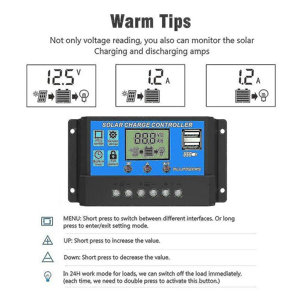 200w Kit panneau solaire 60a 12v Chargeur de batterie Contrôleur Caravane Bateau extérieur ...