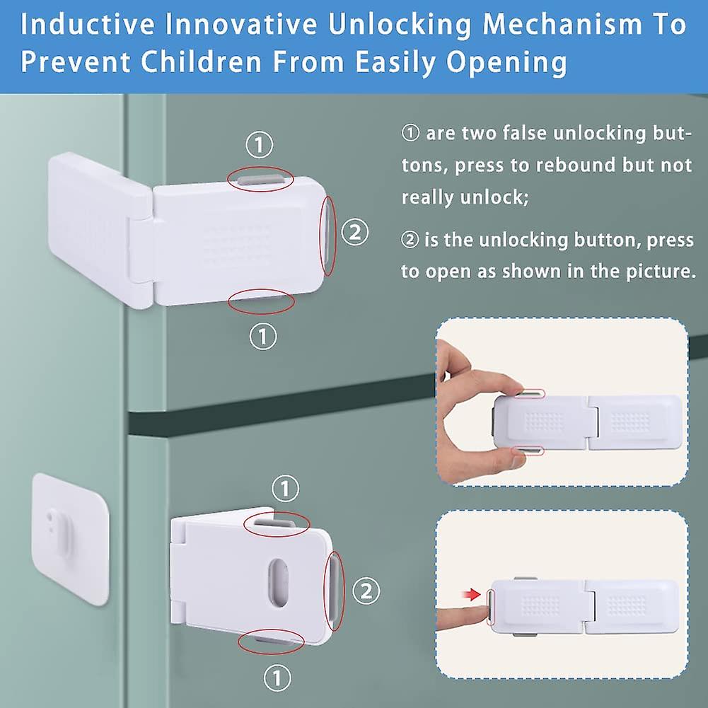 Cupboard Locks For Childproof & Pet - Fridge Lock For Kids - 2 Pack ...