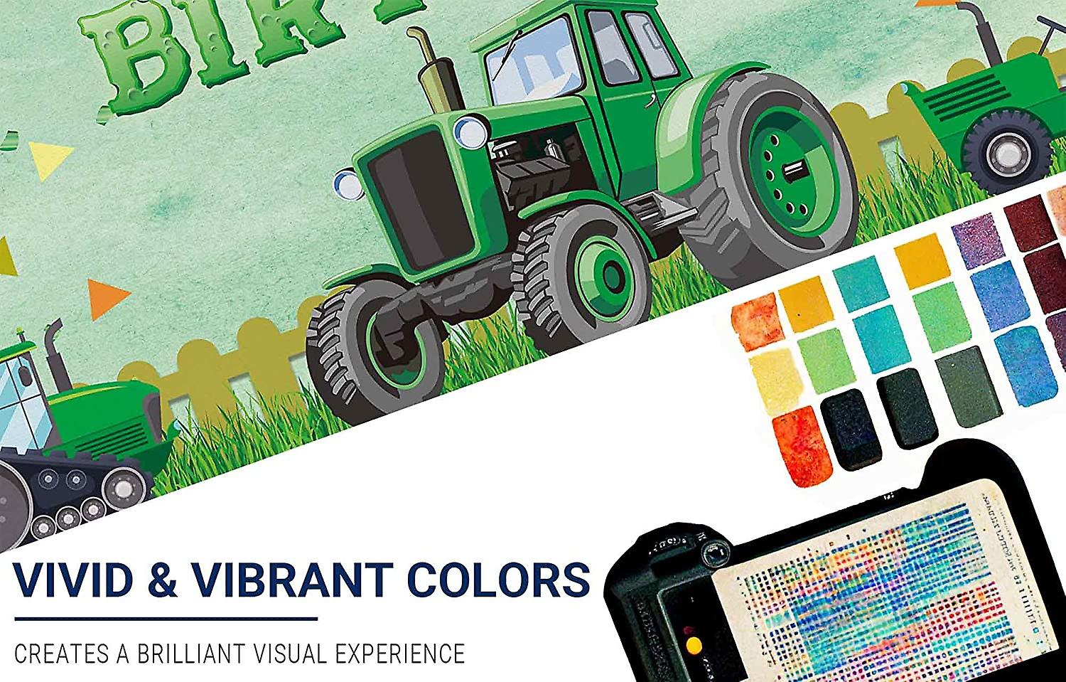 7x5ft Green Tractor Farmyard Theme Backdrops Party Supplies Baby Shower ...