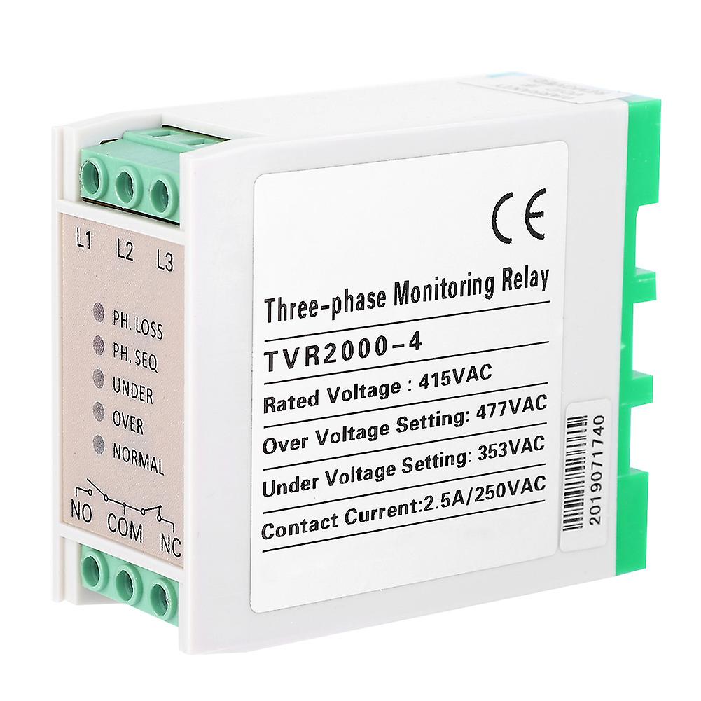 3 Phase Power Supply Monitor Relay 415VAC with Over & Under Voltage ...