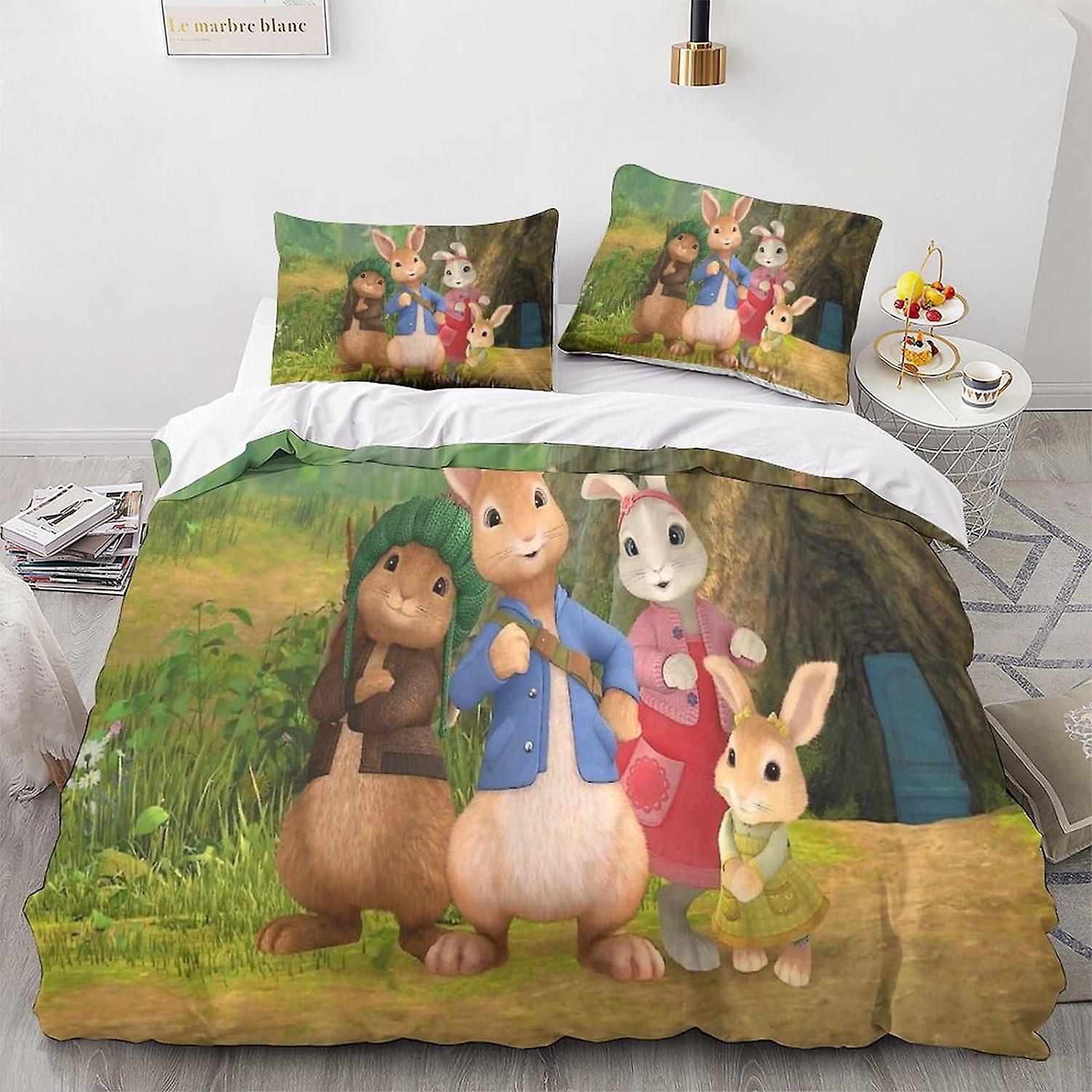 EKENOZ Peter Rabbit 3D Printed Duvet Cover Set Soft Microfiber Movie ...