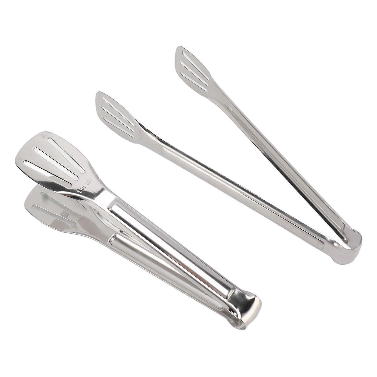 9 Inch and 11 Inch Stainless Steel Food Tongs Set Kitchen Tongs Set ...