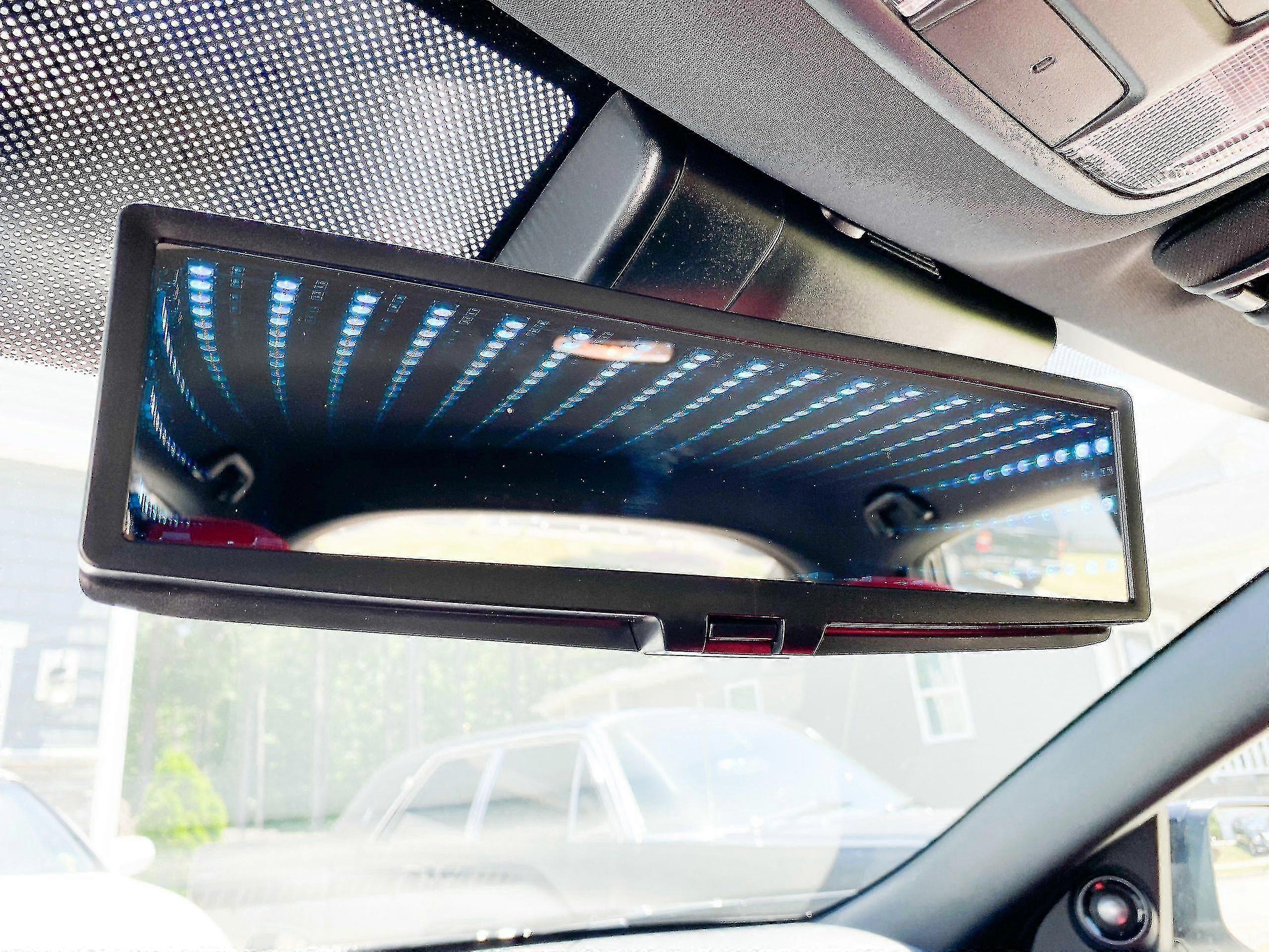 Car Indoor 3d Rearview Mirror Lighted Led Large Field Of View Car ...