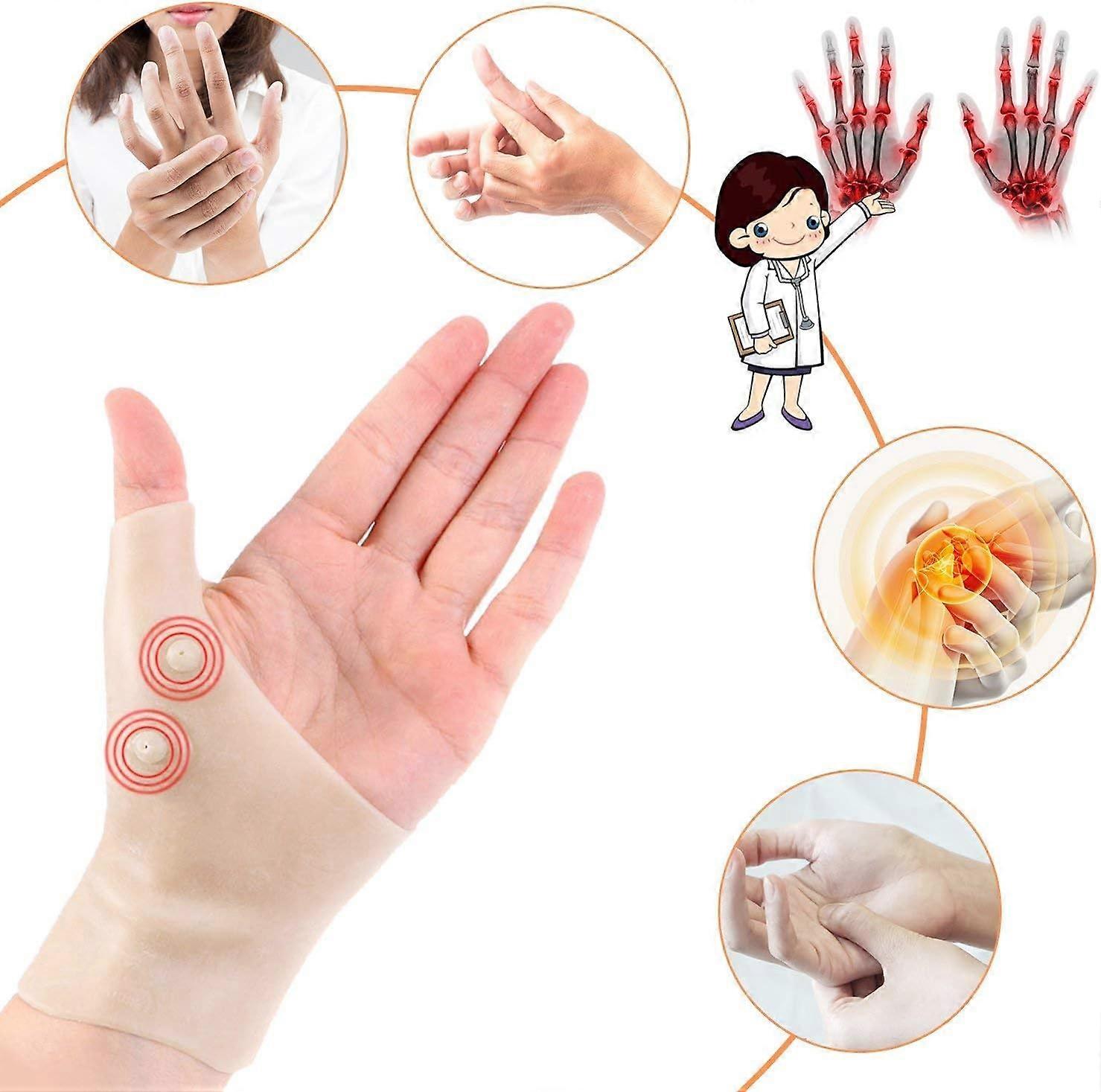 1Pair Wrist Splint, Arthritis Gloves Thumb Splint Gel Wrist Support ...