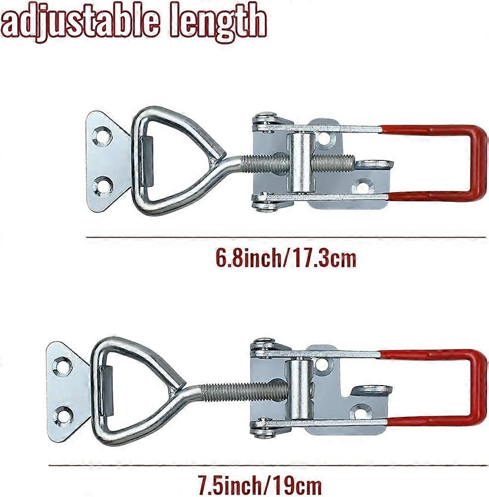 2 PCS Heavy Duty Toggle Clamp Latch 4003 Adjustable Latch Hardware 1320Lbs Holding Capacity ...