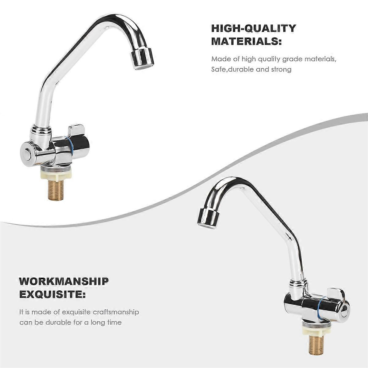 Foldable RV Faucet Rotating Single Handle Deck/Wall Mounted RV Kitchen ...