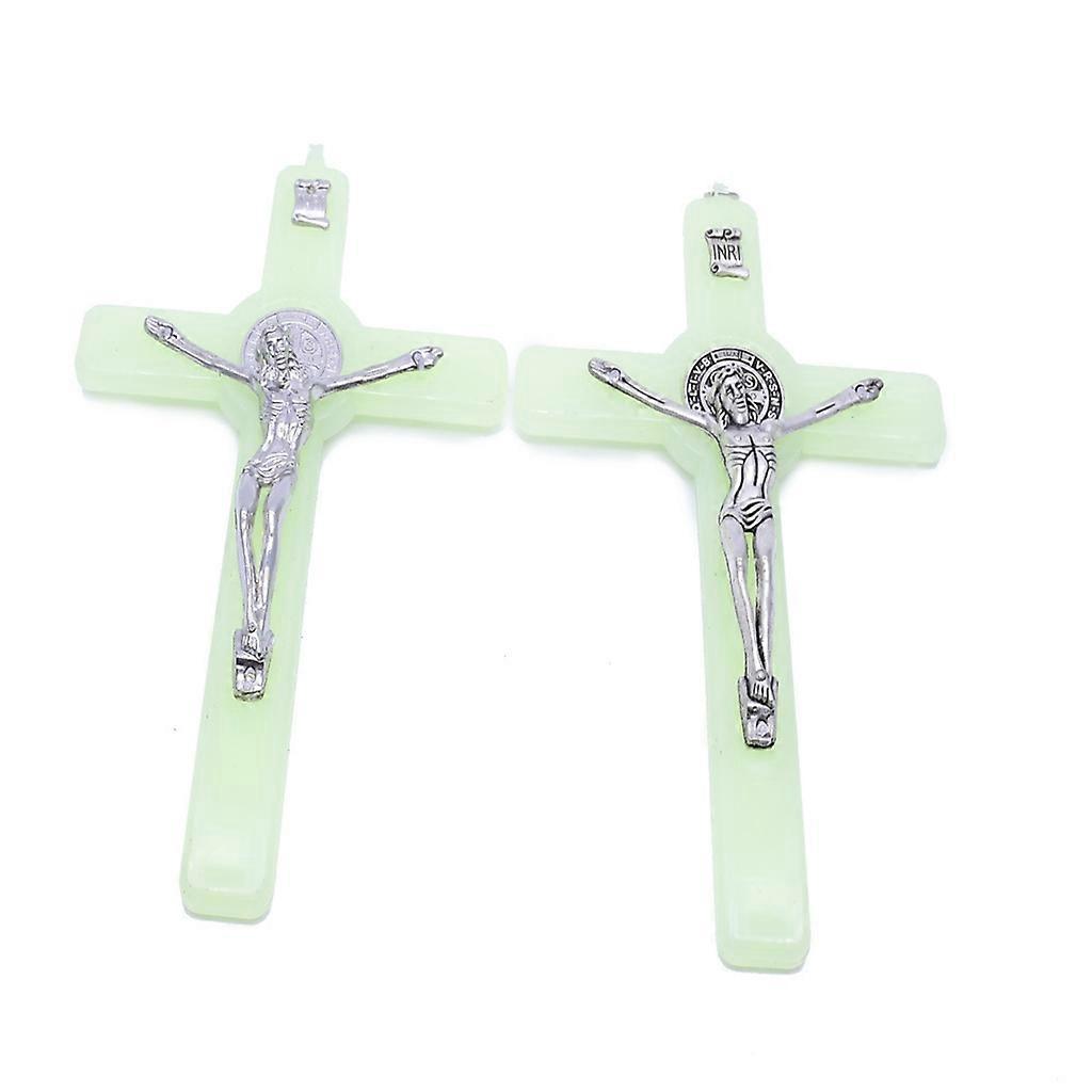 Plastic Luminous Metal Cross Church Relics Jesus on the Stand Cross ...