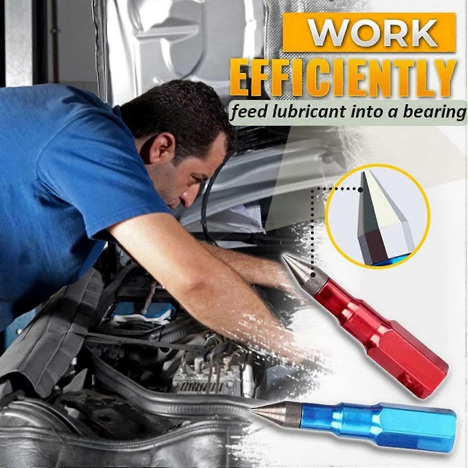 Heavy-Duty Grease Gun Pointed Mouth,Anti-Clogging Steel Needle Nose ...