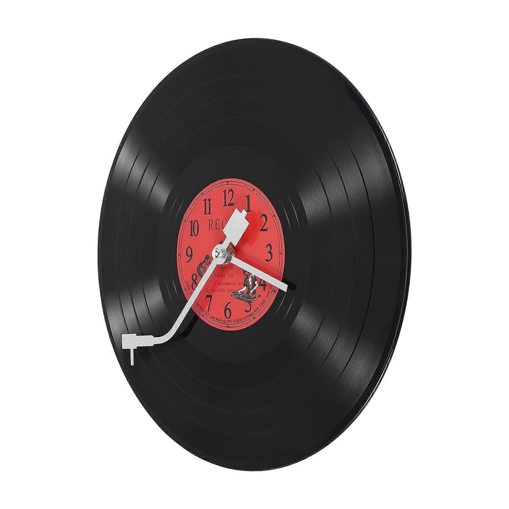 European Retro Nostalgic Ultra-Quiet Clock Vinyl Record Personality ...