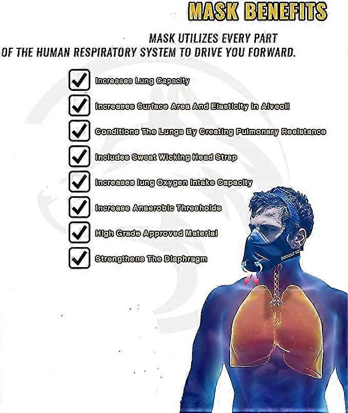 High Altitude Mask, Training Workout Mask Men To Improve Lung Capacity ...