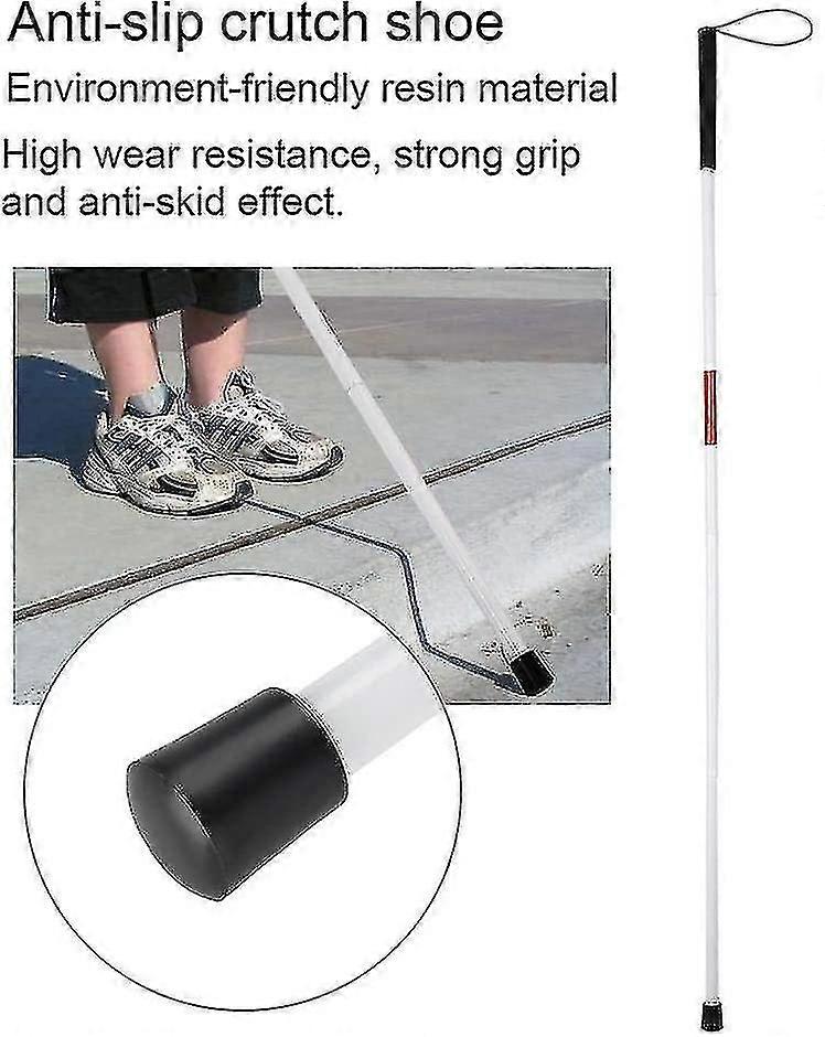 Walking Stick For The Blind, Aluminum Folding Cane Anti-slip Night ...