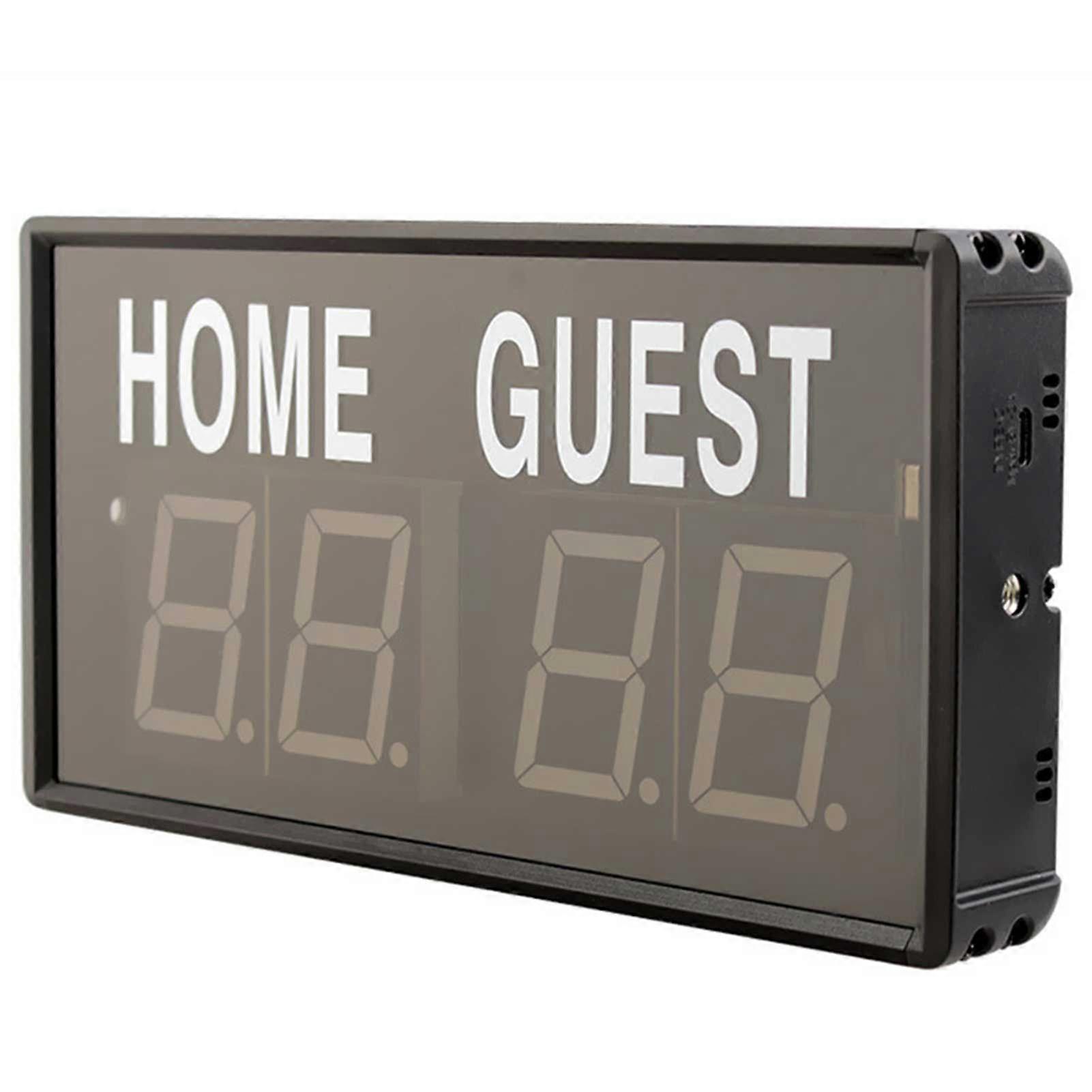 Digital Score Keepers LED 4-Digit Electronic Scoreboard with Remote for ...