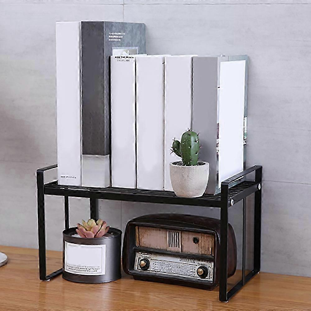 Wide Shelf Organizer Stackable Countertop Shelf Space Saving Organizer ...