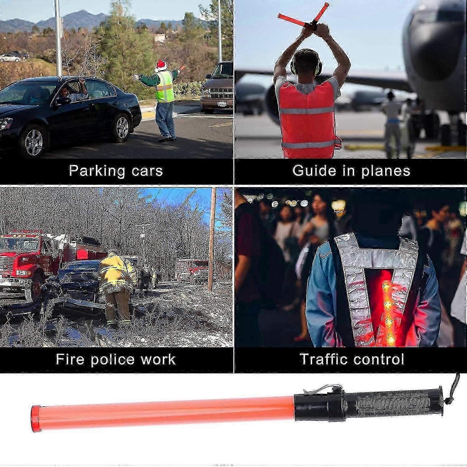 2pack 21inch Signal Traffic Safety Led Light Traffic Wands For Parking ...