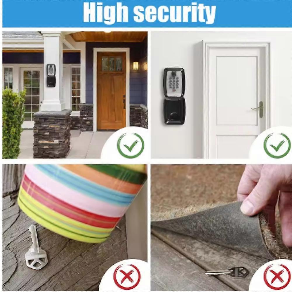 Waterproof Key Safe Box Wall-mounted Key Box Outdoor Key Box Safe Key ...
