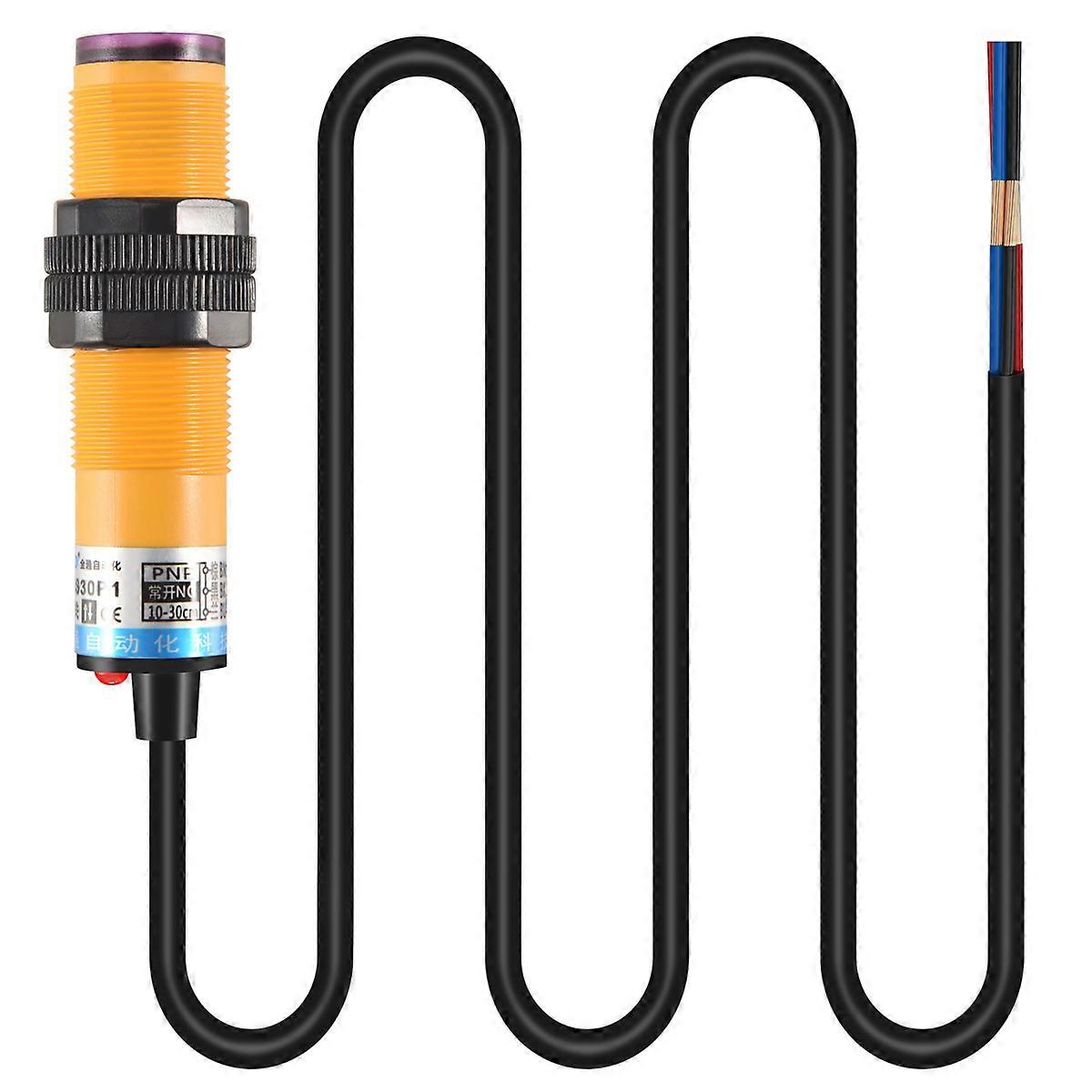 DC 3 Wire 6-36V PNP IR Photoelectric Sensor Switch 30cm E18-B03P1 ...