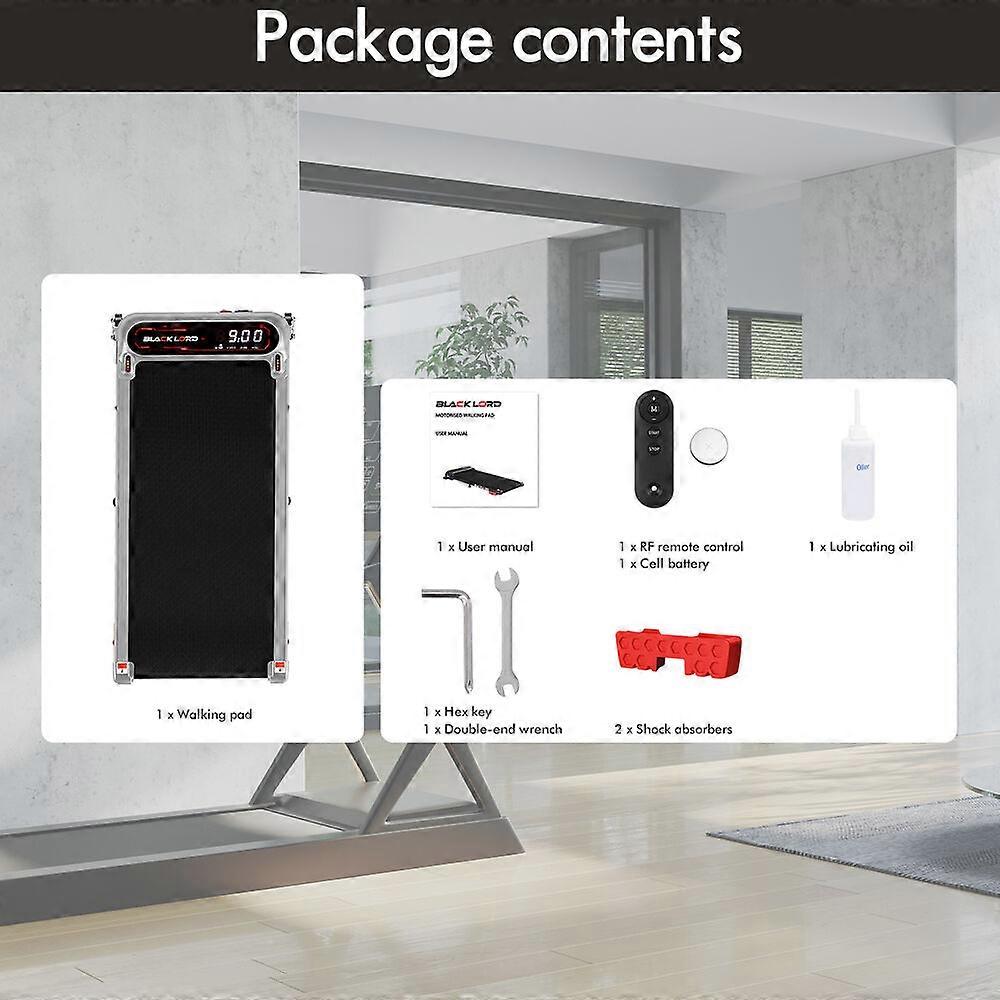 BLACK LORD Walking Pad 3.0HP, Treadmill for Home, Under Desk Treadmills ...