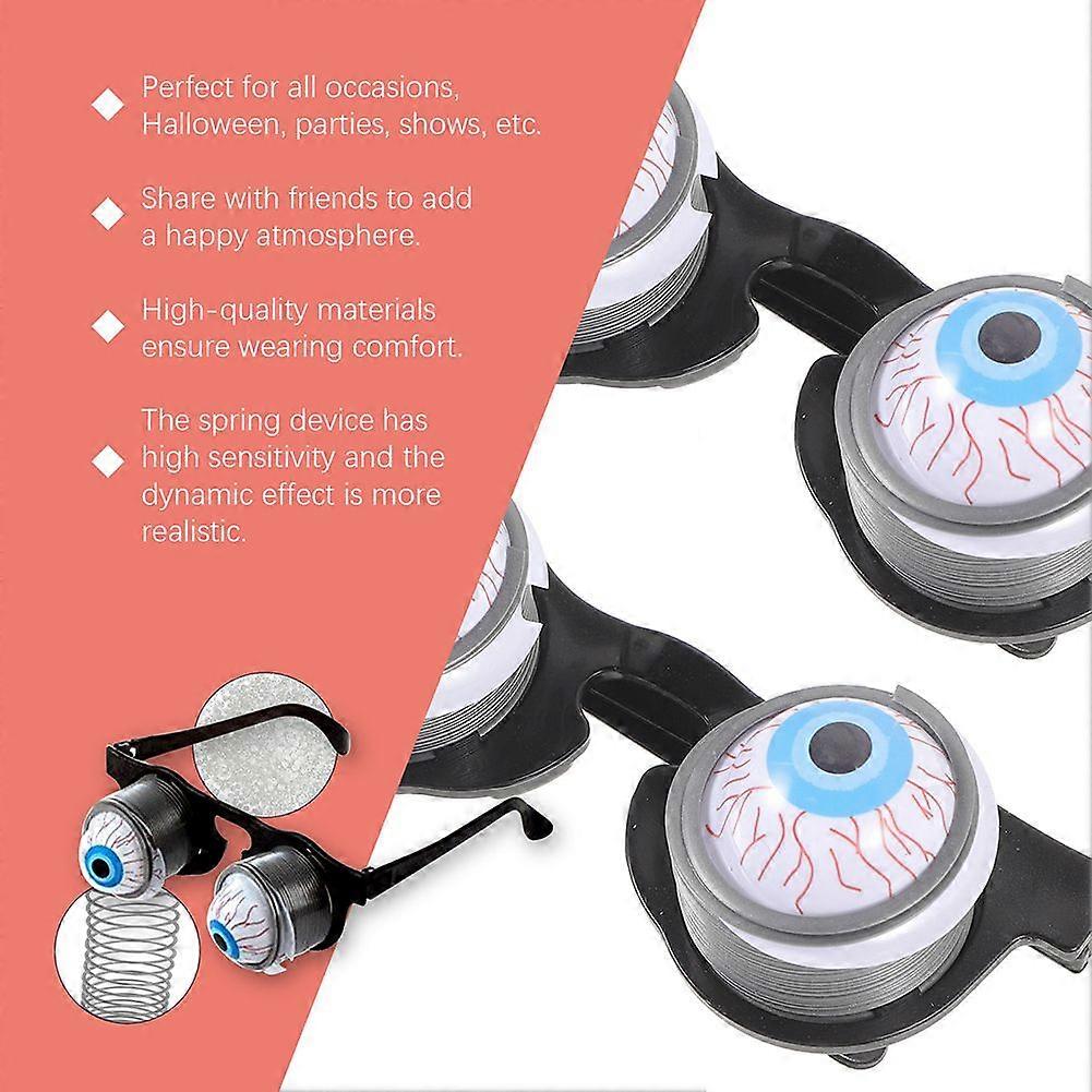 Pop-out Spring Eyeball Glasses Prank Eyeballs Props Scary Bloody ...
