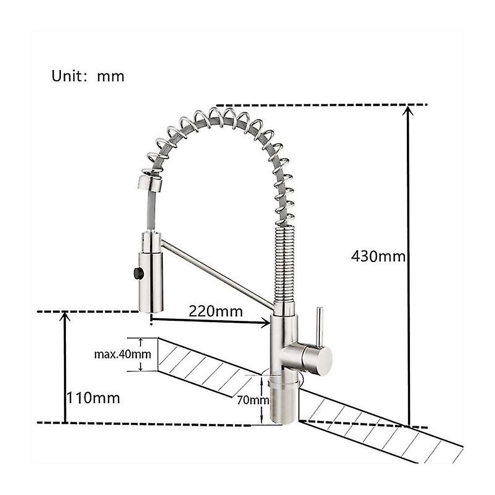 Spring-loaded Kitchen Faucet Kitchen Mixer Tap With Pull-out Spray 360 ...