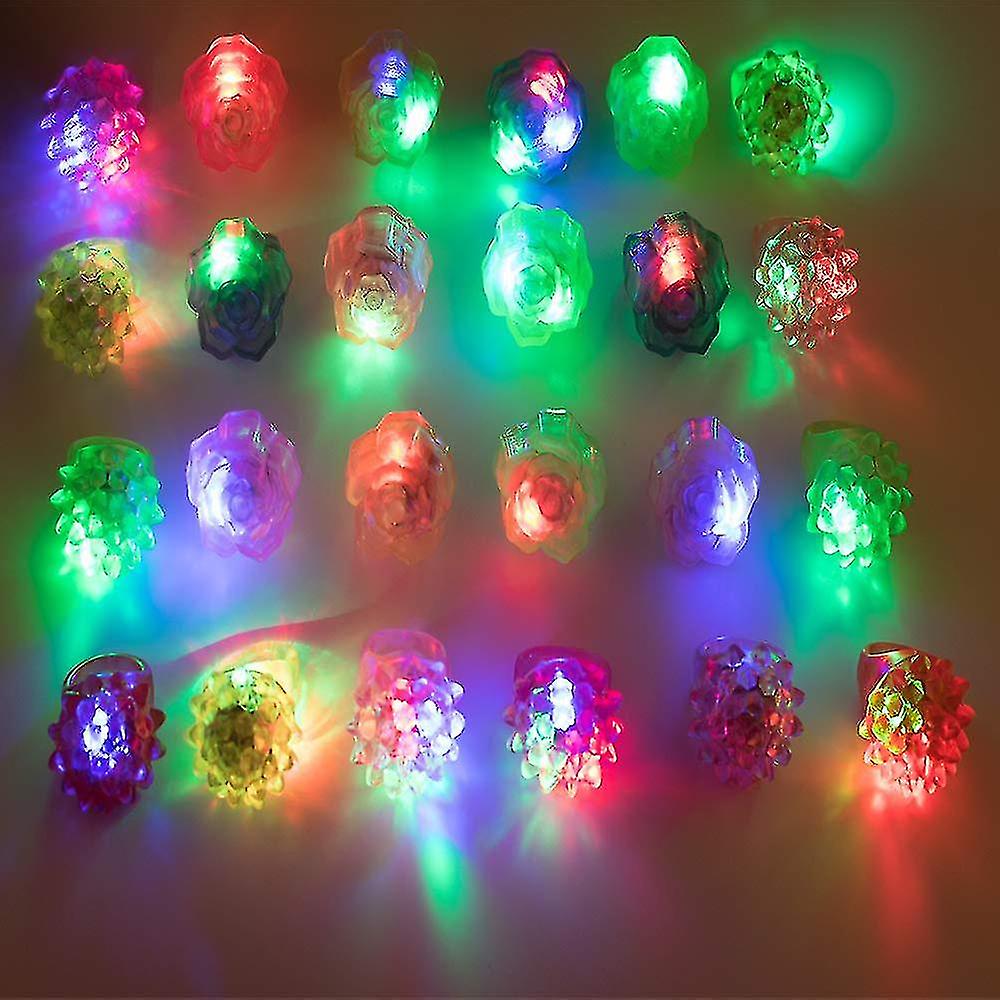 24 Pack Led Diamond Glow Rings Light Up Led Rings Glow Flashing | Fruugo UK