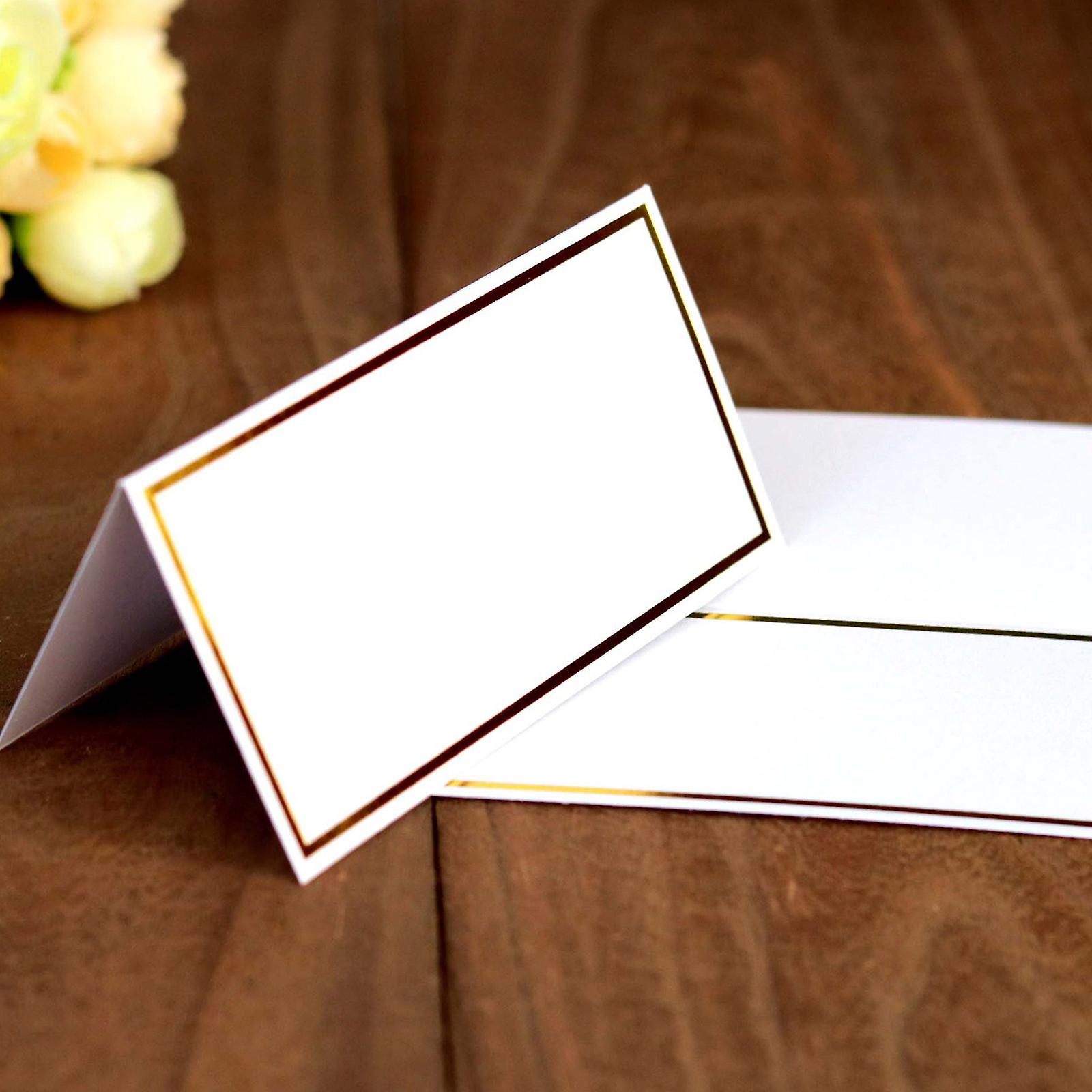 50pcs Place Cards Small Tent Cards With Gold Foil Border Table Name ...