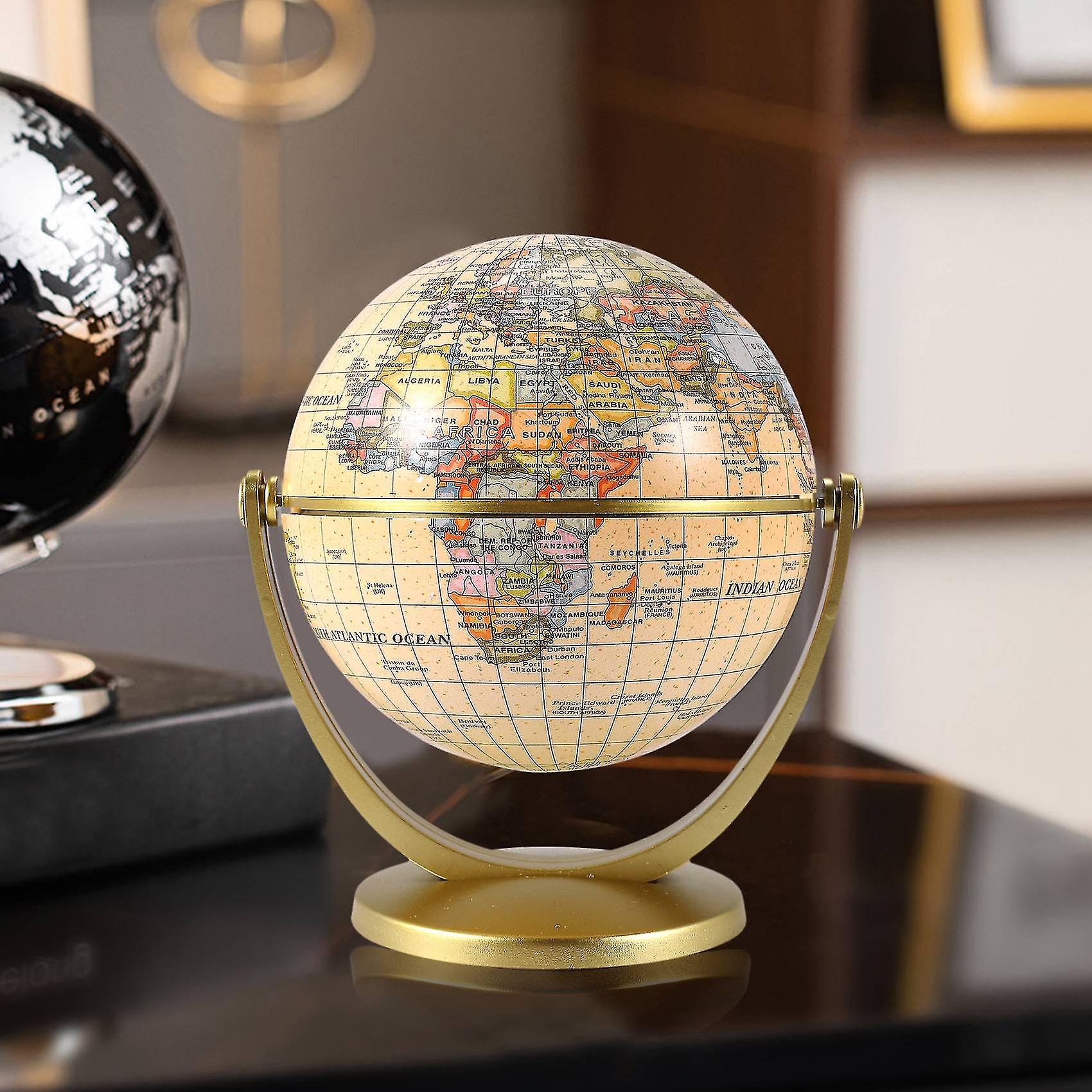 Retro Rotating World Globe Earth Antique Home Office Desktop Decor ...