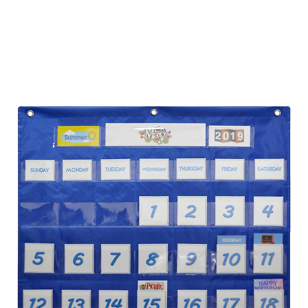 School Classroom Calendar Pocket Chart Wall Calendar & Weather Chart ...