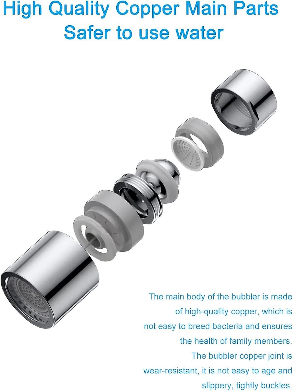 360 Degree Faucet Aerator, Water Saving Filter Swivel Kitchen Faucet ...