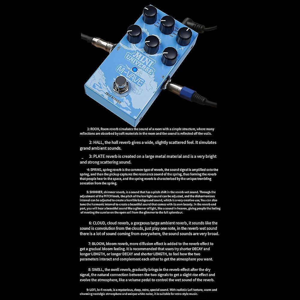 Mini Universe Guitar Effect Electric Guitar Digital Reverb Effects ...