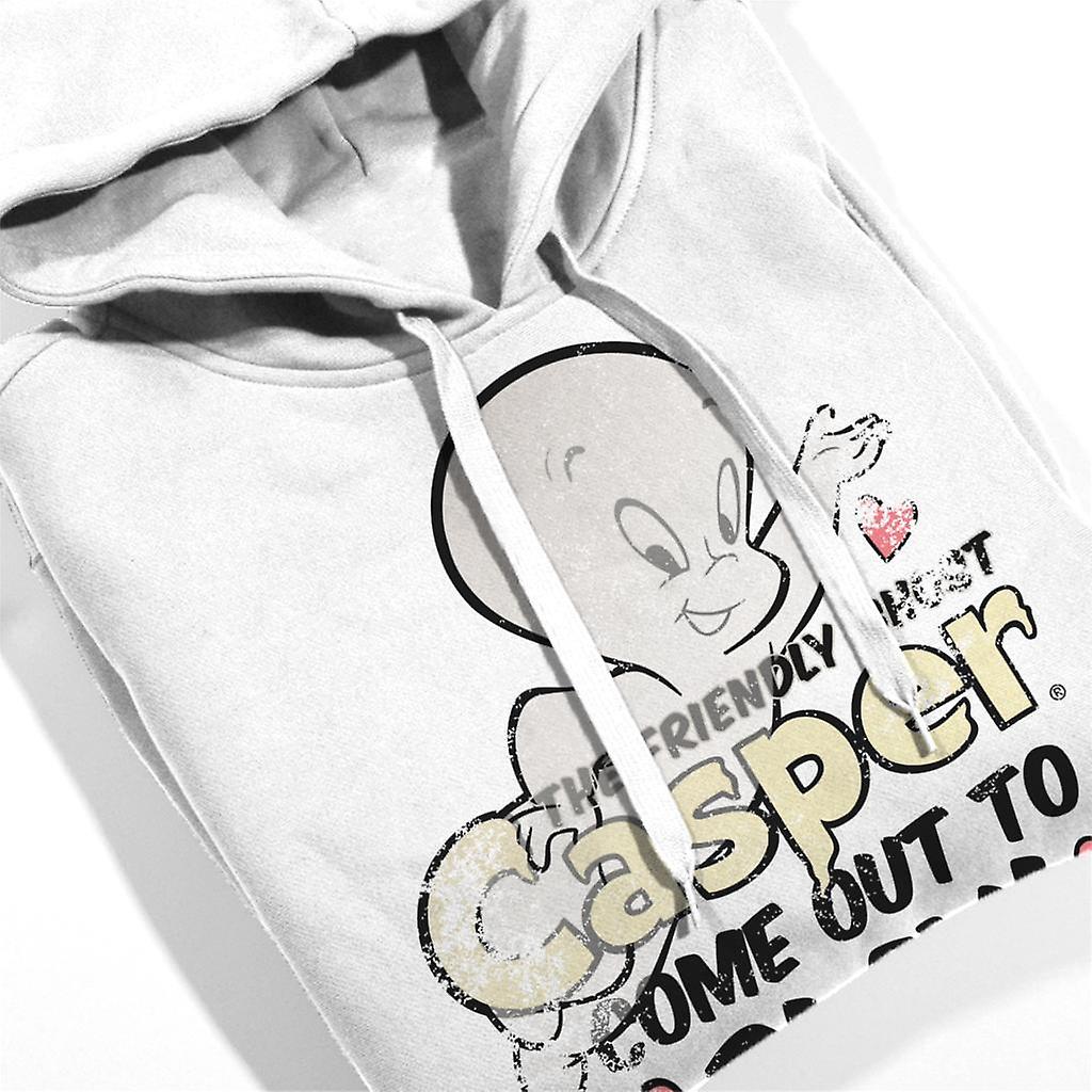 Casper The Friendly Ghost Come Out And Play Women's Hooded Sweatshirt ...