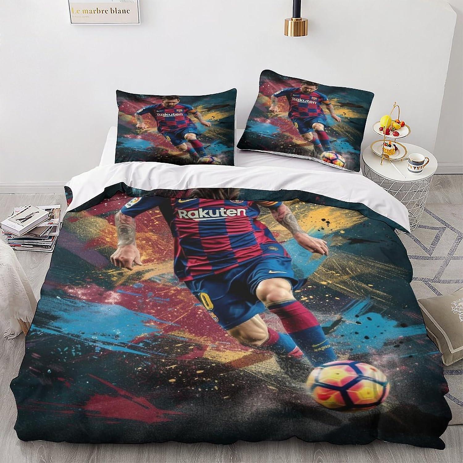 DSJackson Lionel Messi Premium Hidden Zipper Closure Duvet Cover Set ...