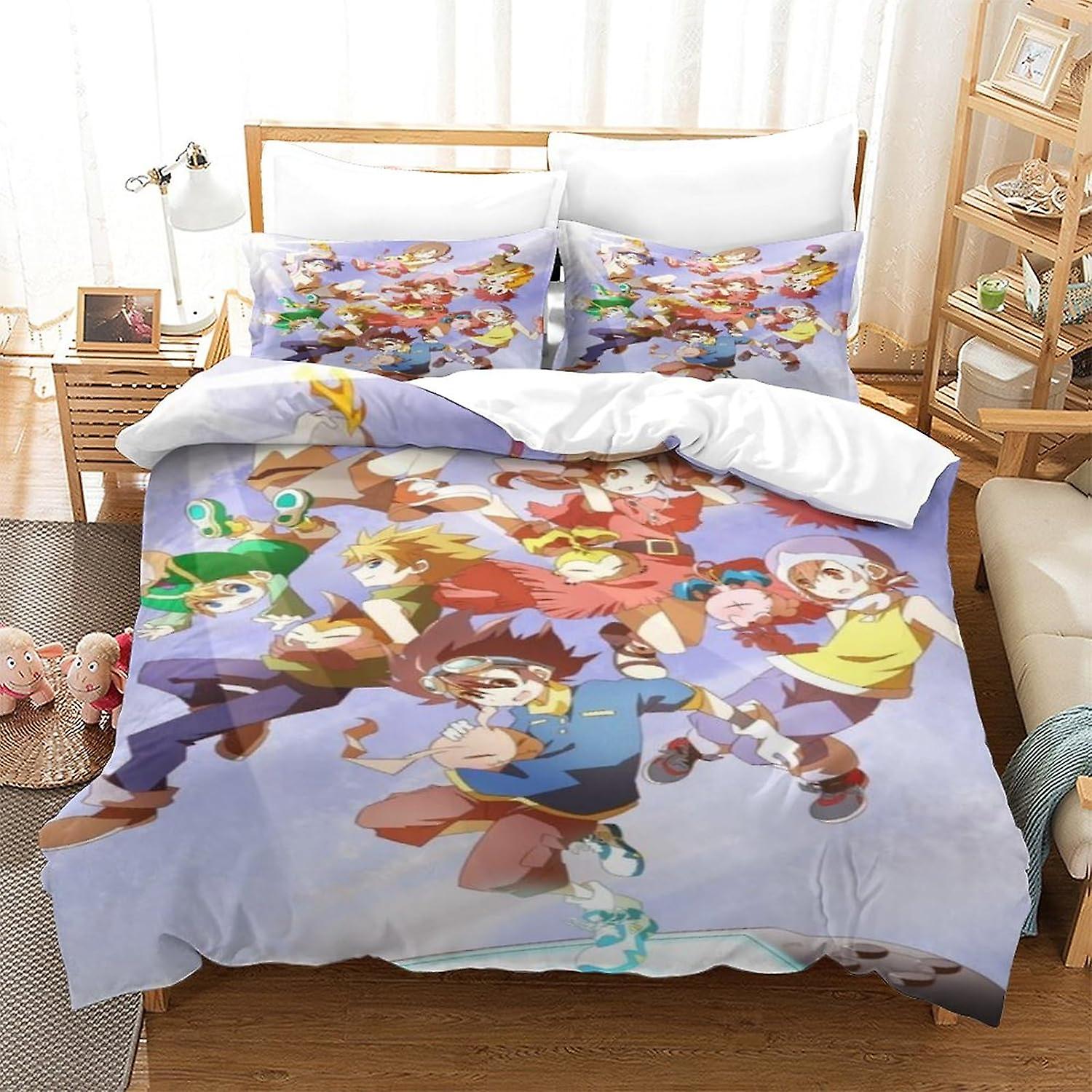 EKENOZ Digimon Comforter Cover 3D Print Bedding Set 3 Pcs Set,Anime ...
