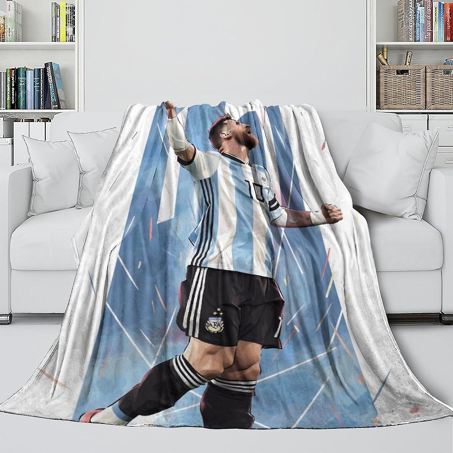 REIPOL Messi Fleece Blanket - Football Soft Warm Throws for Kids Teens ...