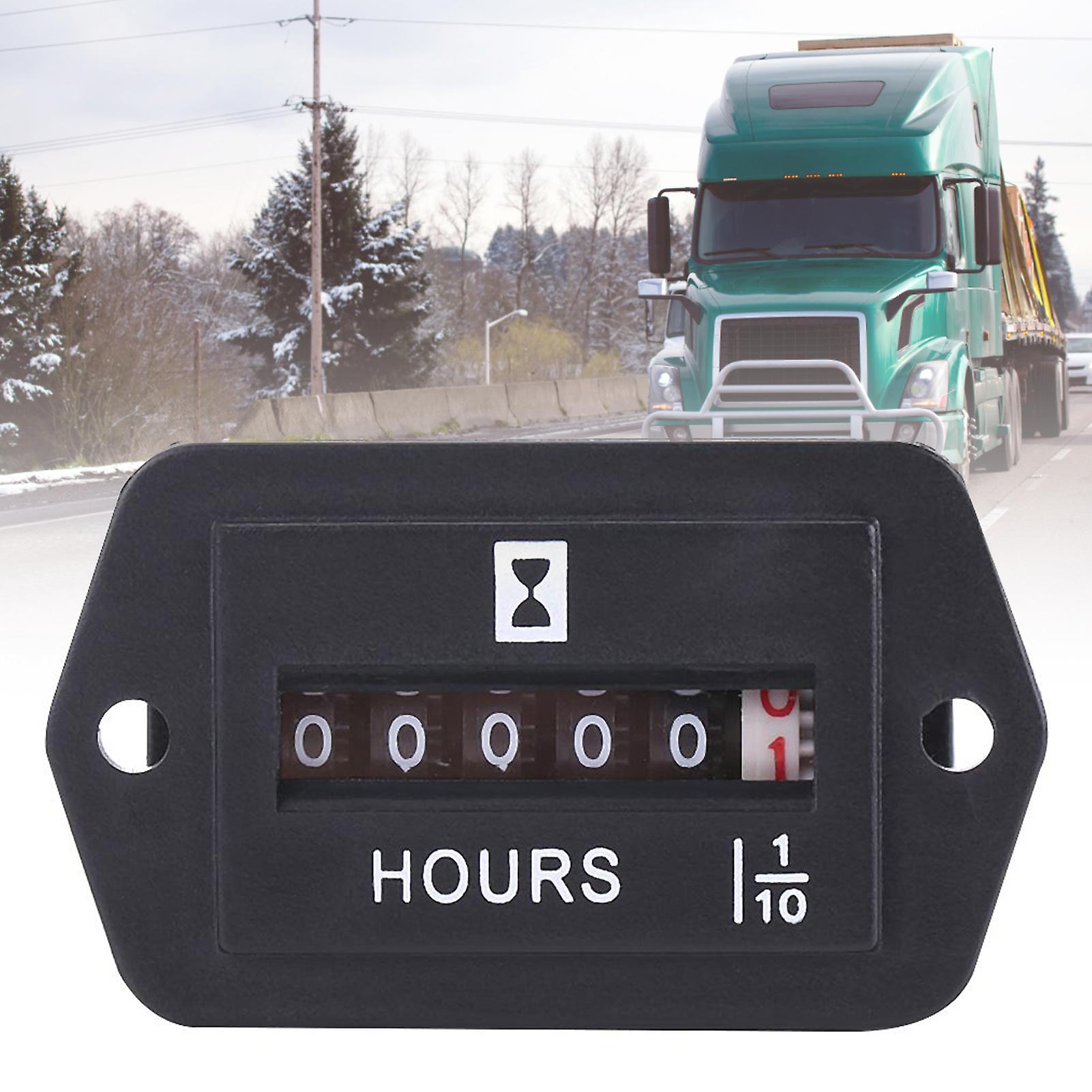 Mechanical Hour Meter Fully Sealed Rectangle DC 12V-36V High Accuracy ...