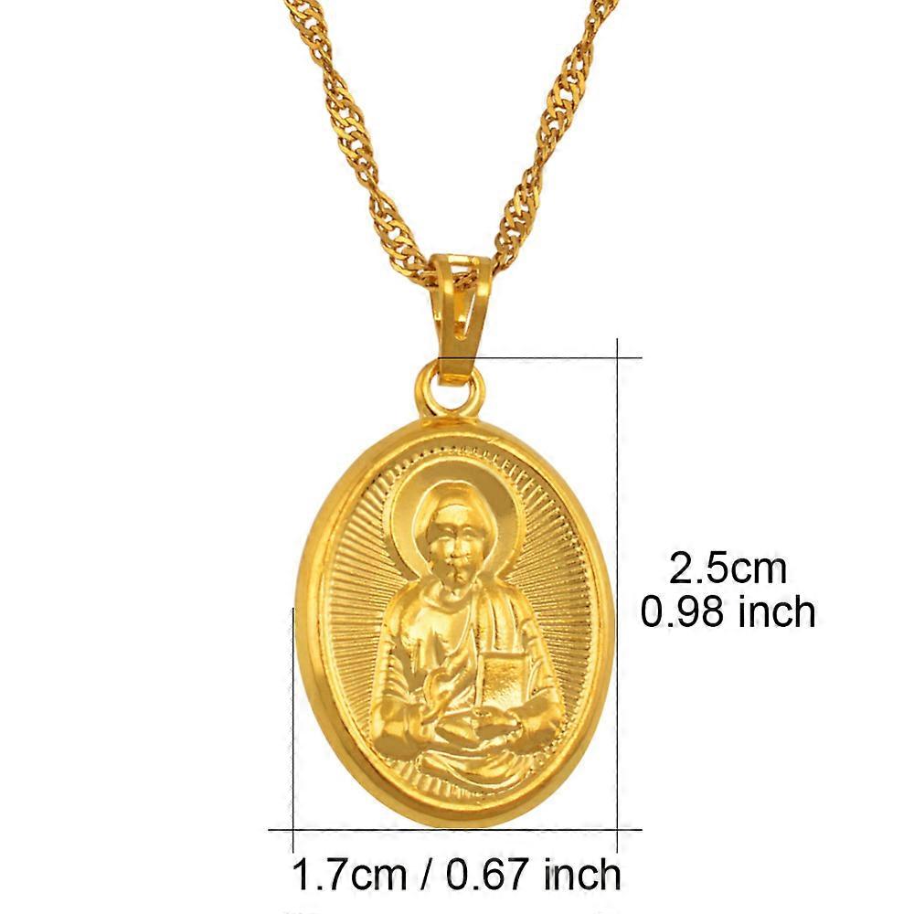 Mary Our Lady And Son Pendant Necklace Gold Color Catholic Church ...