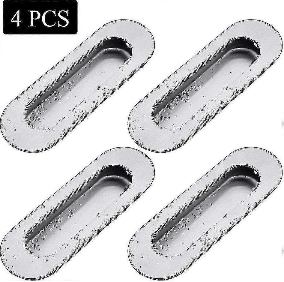 4 Pieces Sliding Door Handles Oval Recessed Handle Shell Handle ...