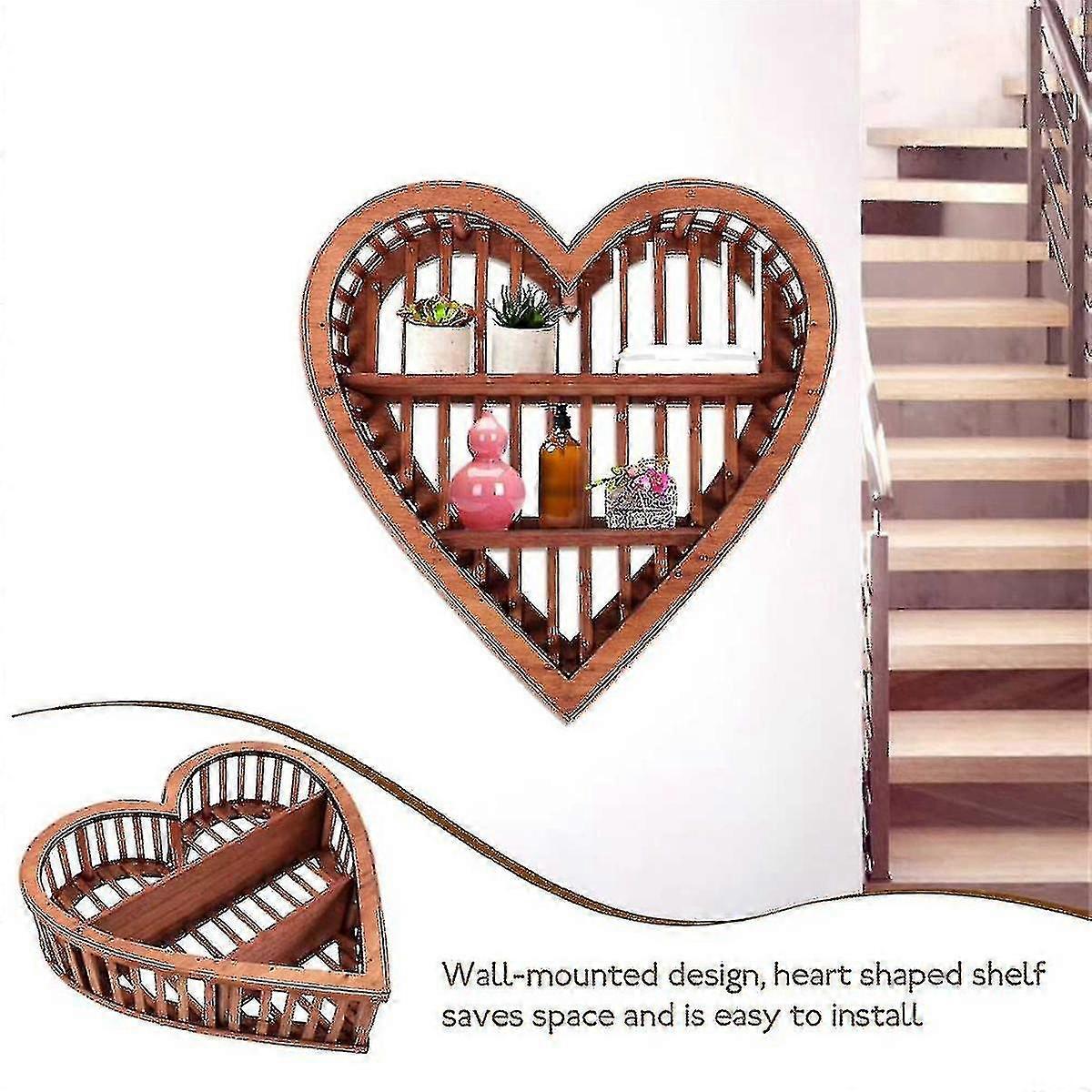 Home Decor Display Shelf Wall Shelf Display Shelves Wall Mounted Heart ...