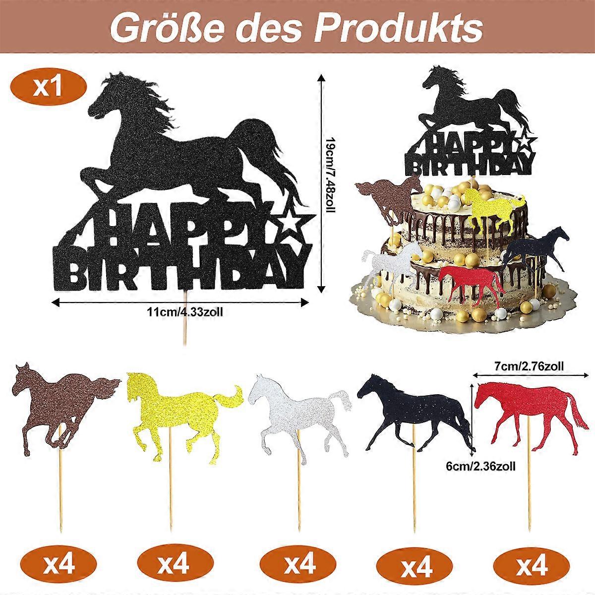 Pack of 26 Horse Cake Decoration Horse Cake Toppers Horse Cake Decoration Muffin Decoration ...