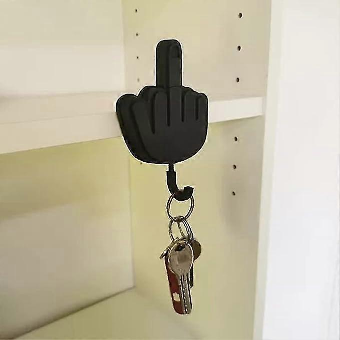 3 Pack Funny Middle Finger Key Hooks, Self Adhesive Wall Key Sticky ...